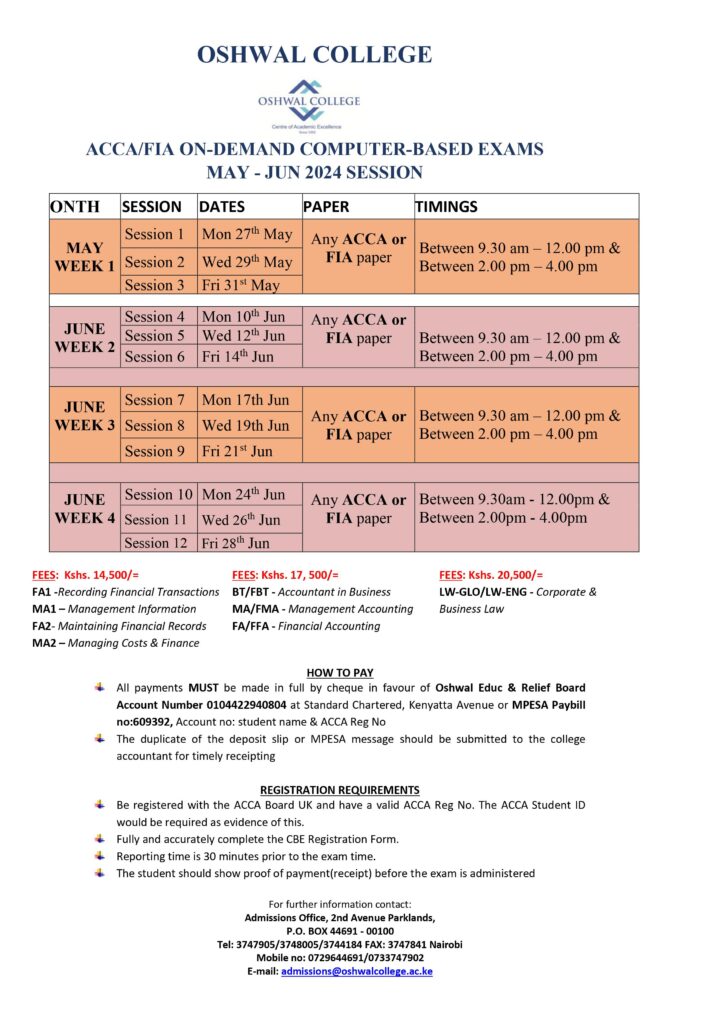 Latest News and Events - Oshwal College, Nairobi Kenya